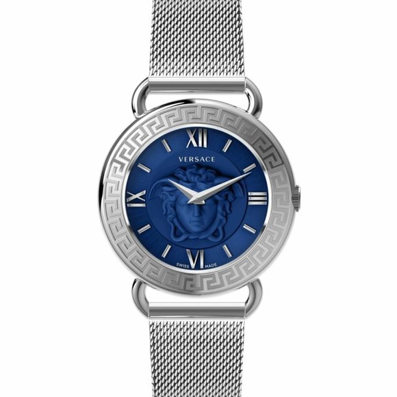 Versace | Accessories | Versace Blue Dial Womens 36mm Watch | Poshmark